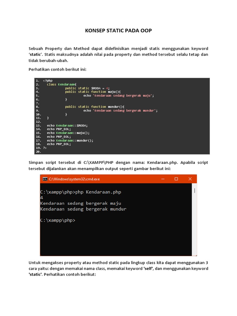 2. Konsep Static di OOP | PDF