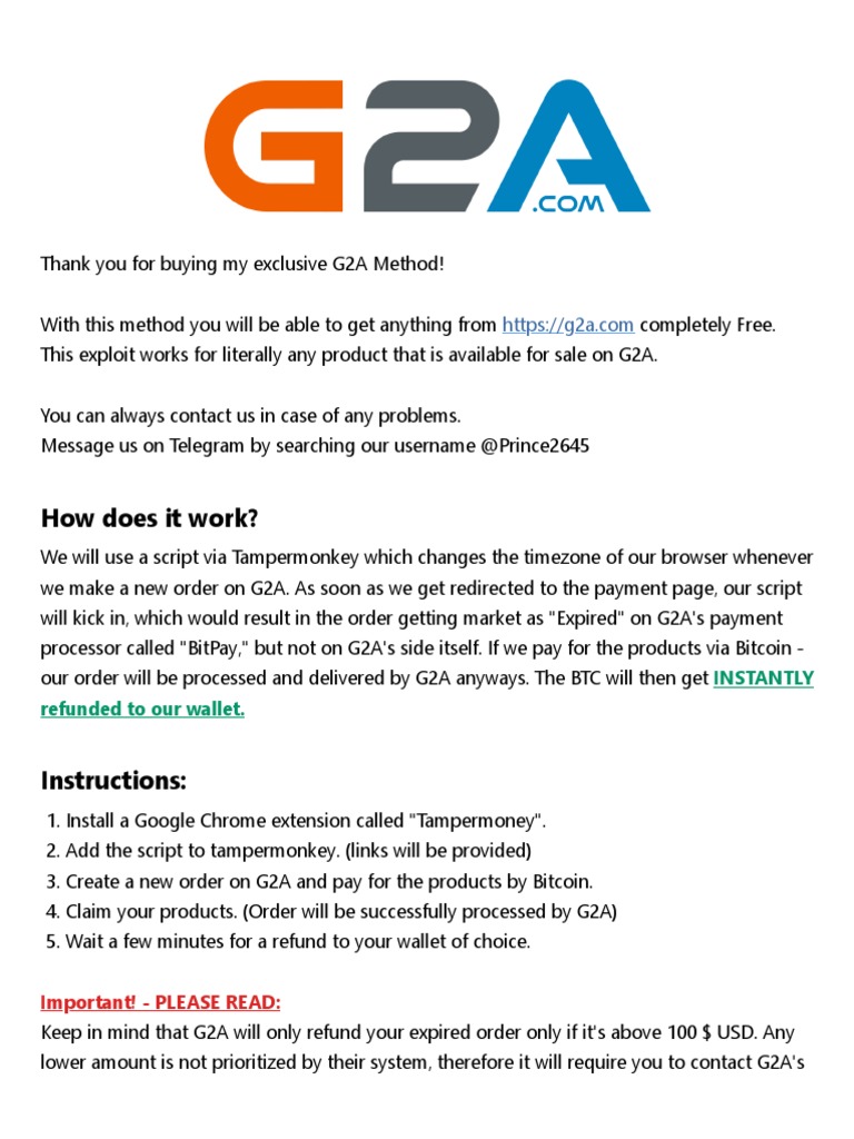 G2A Method August 2023 Update | PDF | Bitcoin | Information Technology