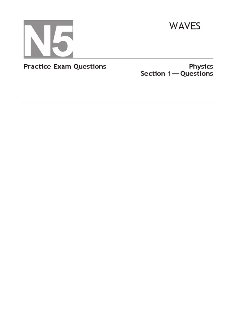 Exam Practice Questions WAVES | PDF | Ultraviolet | Waves