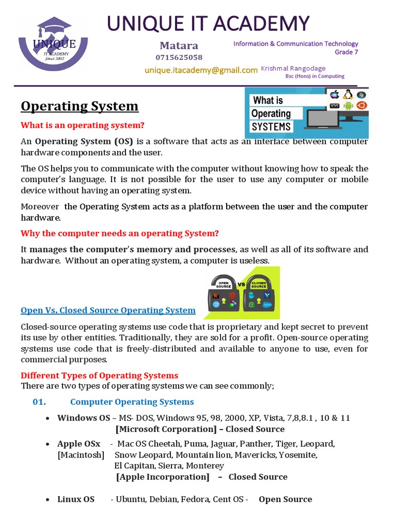 Lesson - 02 I Operating System | PDF Lesson - 02 I Operating System | PDF