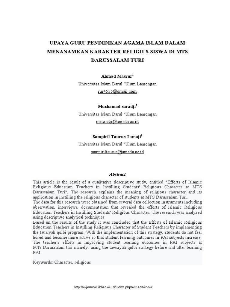 Artikel Jurnal Masrur | PDF | Abrahamic Religions