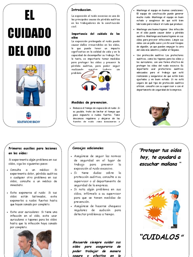 Triptico - Cuidado de Los Oidos | PDF