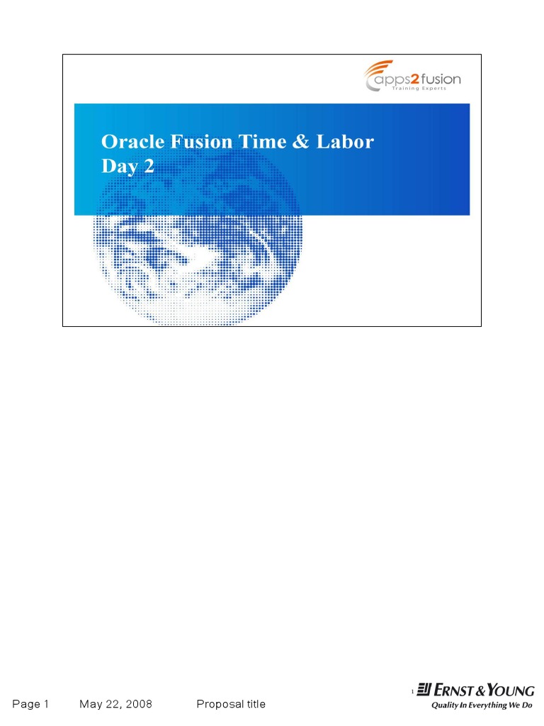 Oracle Fusion Time and Labor Guide | PDF