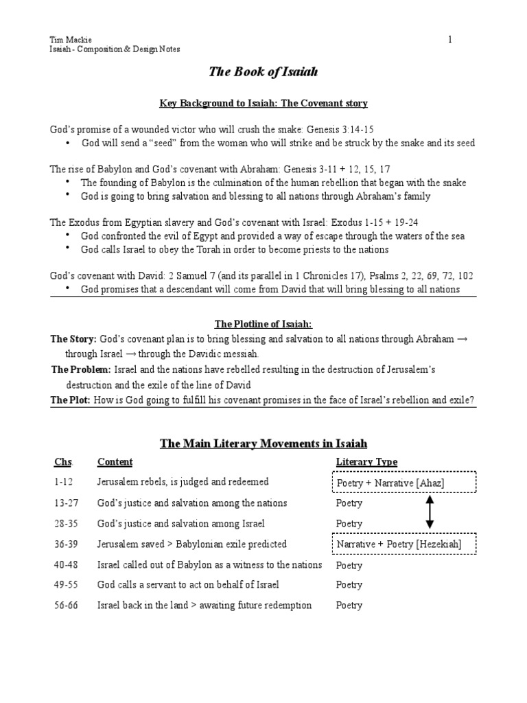 Exploring Isaiah Handout | PDF