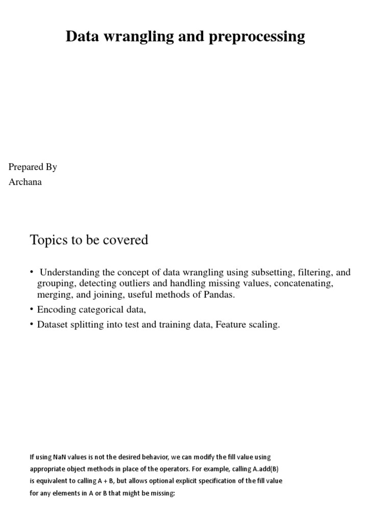 Data Wrangling and Preprocessing | PDF | Quartile | Statistics Data Wrangling and Preprocessing | PDF | Quartile | Statistics