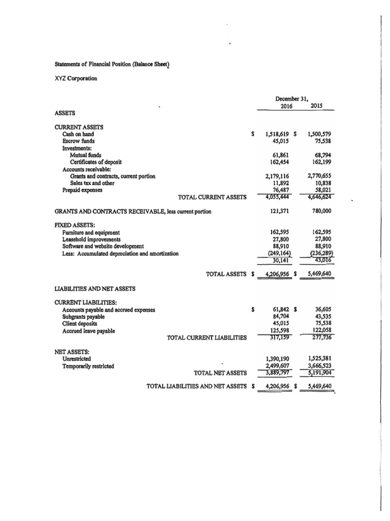 Balance Sheet and Income Statement | PDF
