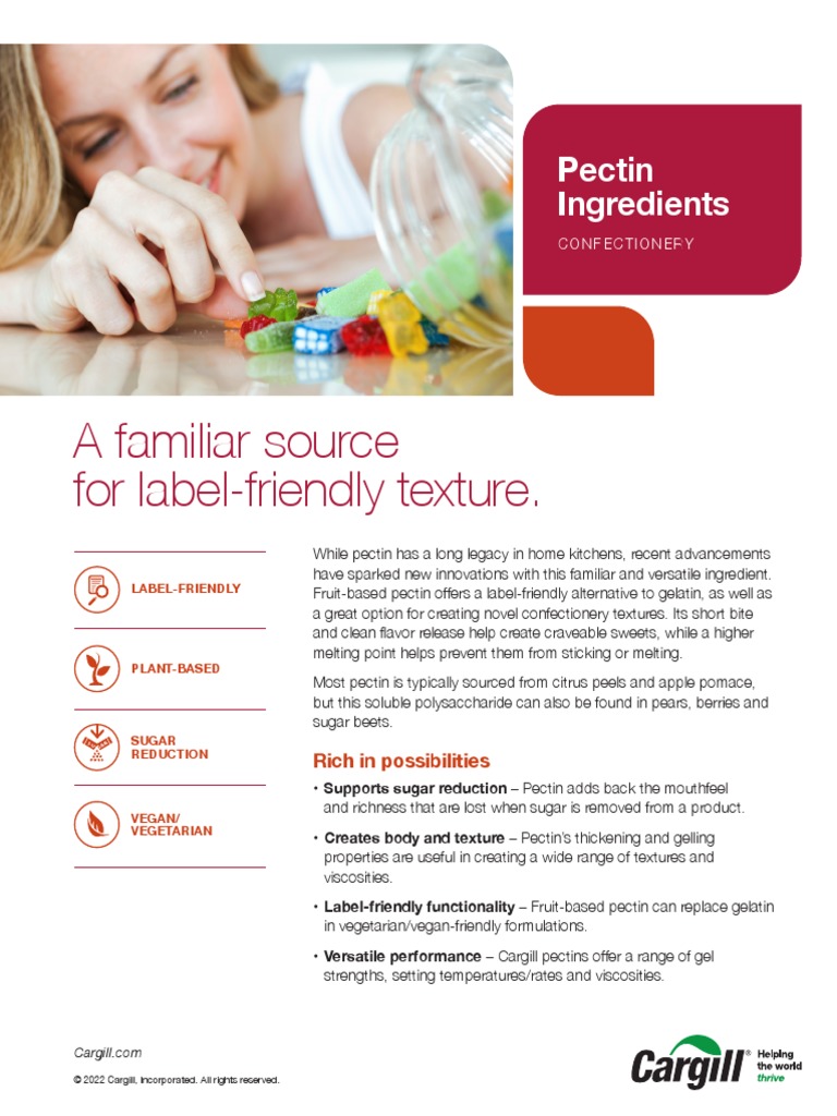 Pectin SellSheet Confectionery NA | PDF