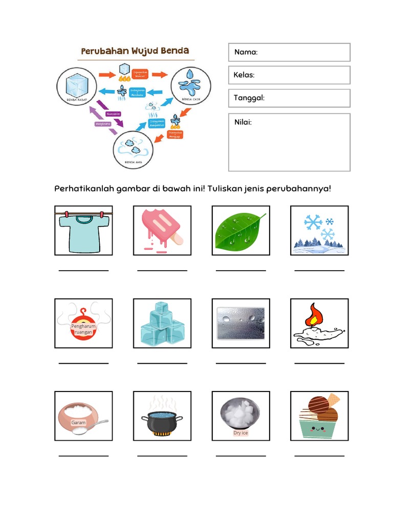 LKPD Perubahan Wujud Benda | PDF