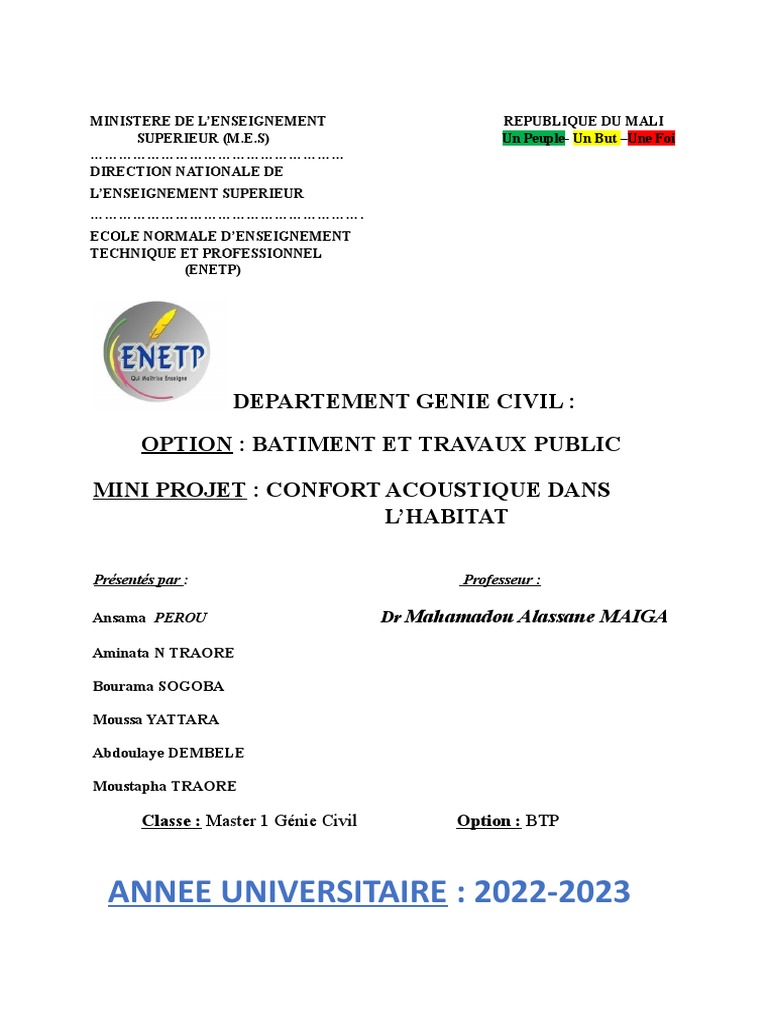 Confort acoustique dans l'habitat BTP | PDF | Sciences et mathématiques | Technologie et ingénierie