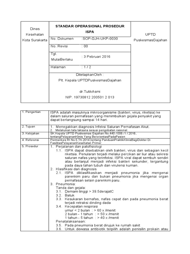 Sop Ispa | PDF | Wellness
