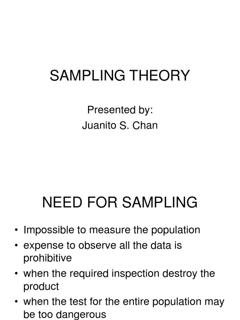 Sampling Theory | PDF