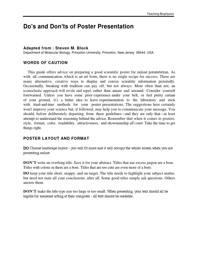 Poster Presentation Guidelines | PDF | Typefaces | Graphic Design