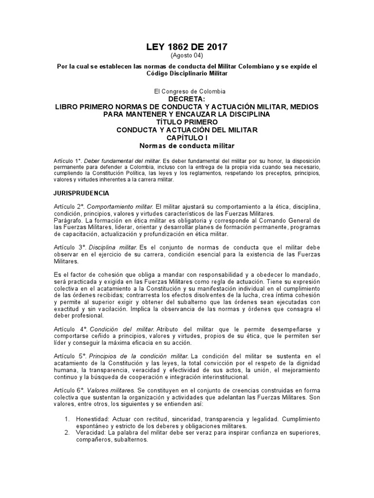 Ley 1862 de 2017 | PDF | Derecho