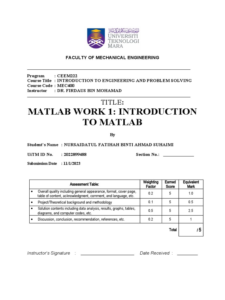 Matlab I | Download Free PDF | Matlab | Data