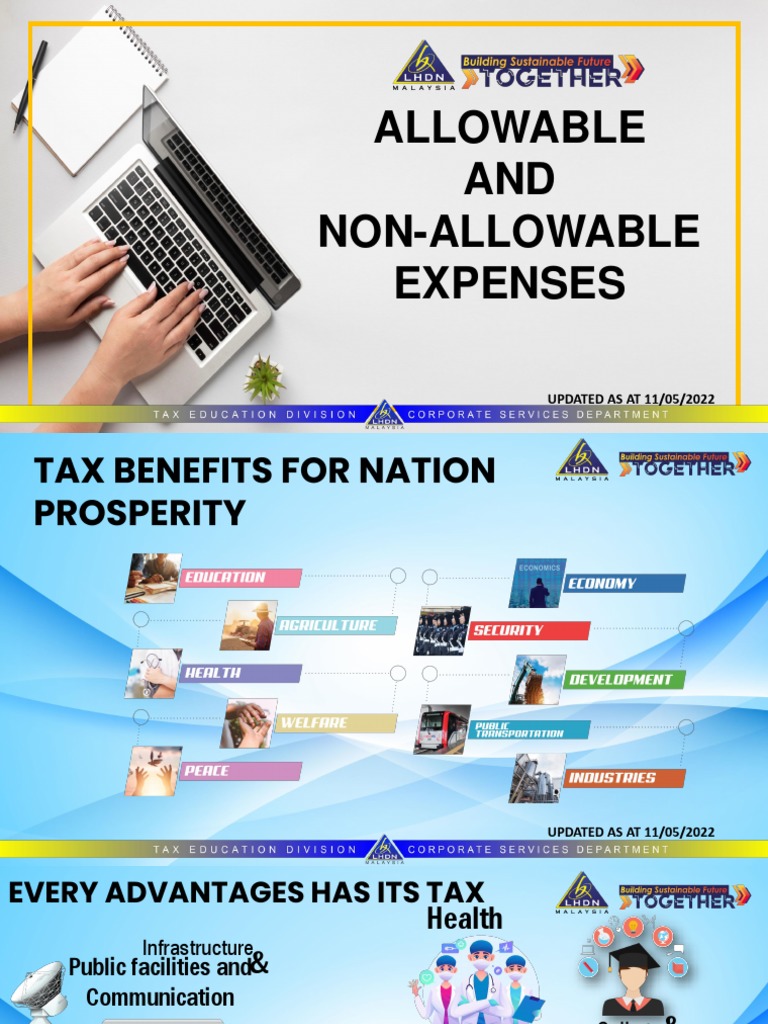 Allowable and Non Allowable Expenses Slide | PDF | Expense | Taxes