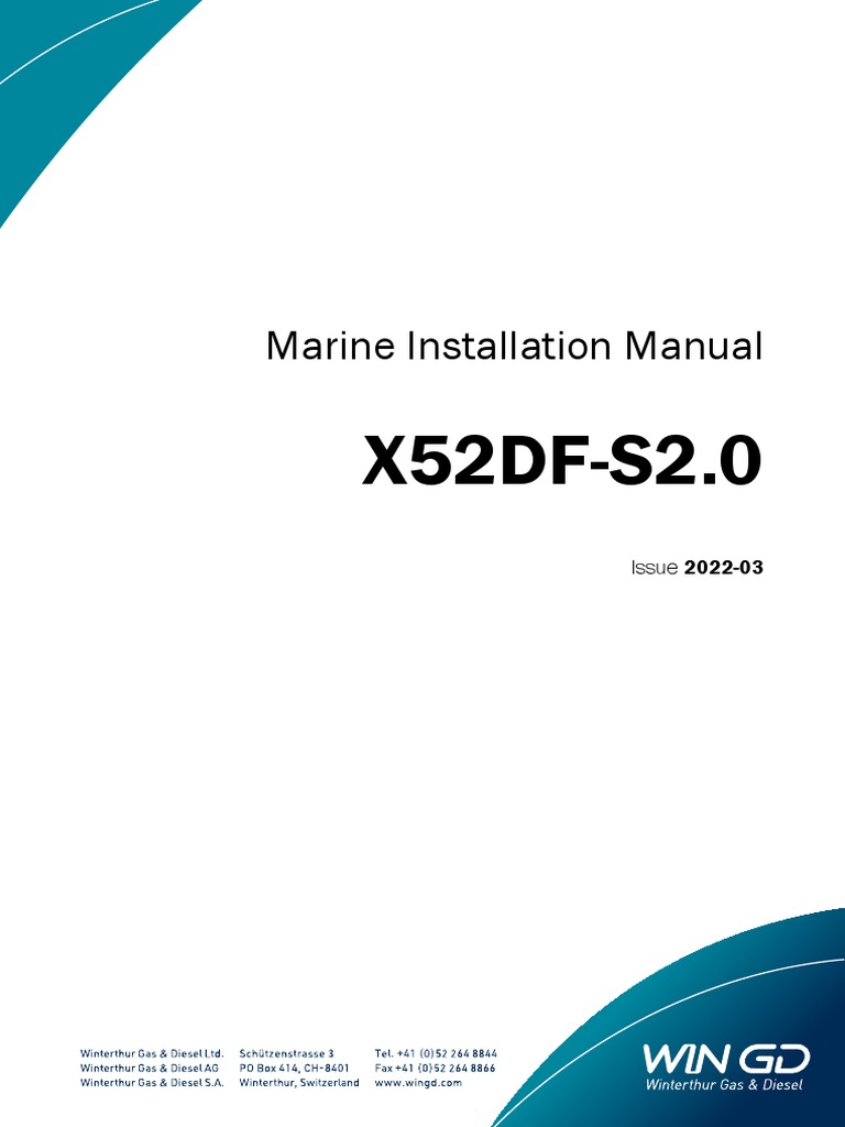 MIM WinGD X52DF-S2-0 | PDF | Mechanical Engineering | Gases