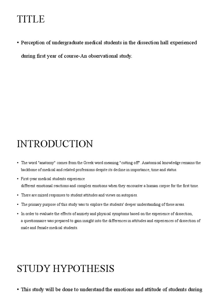 Anat-2 1 | PDF | Cadaver | Experience