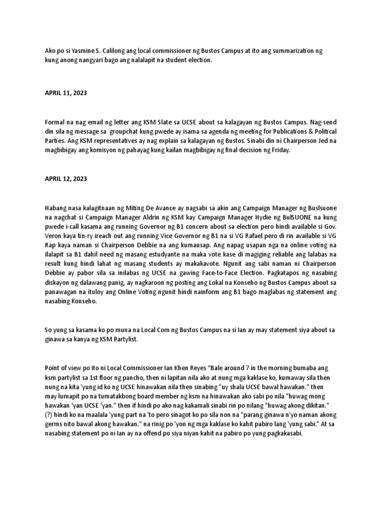 Narrative Report | PDF