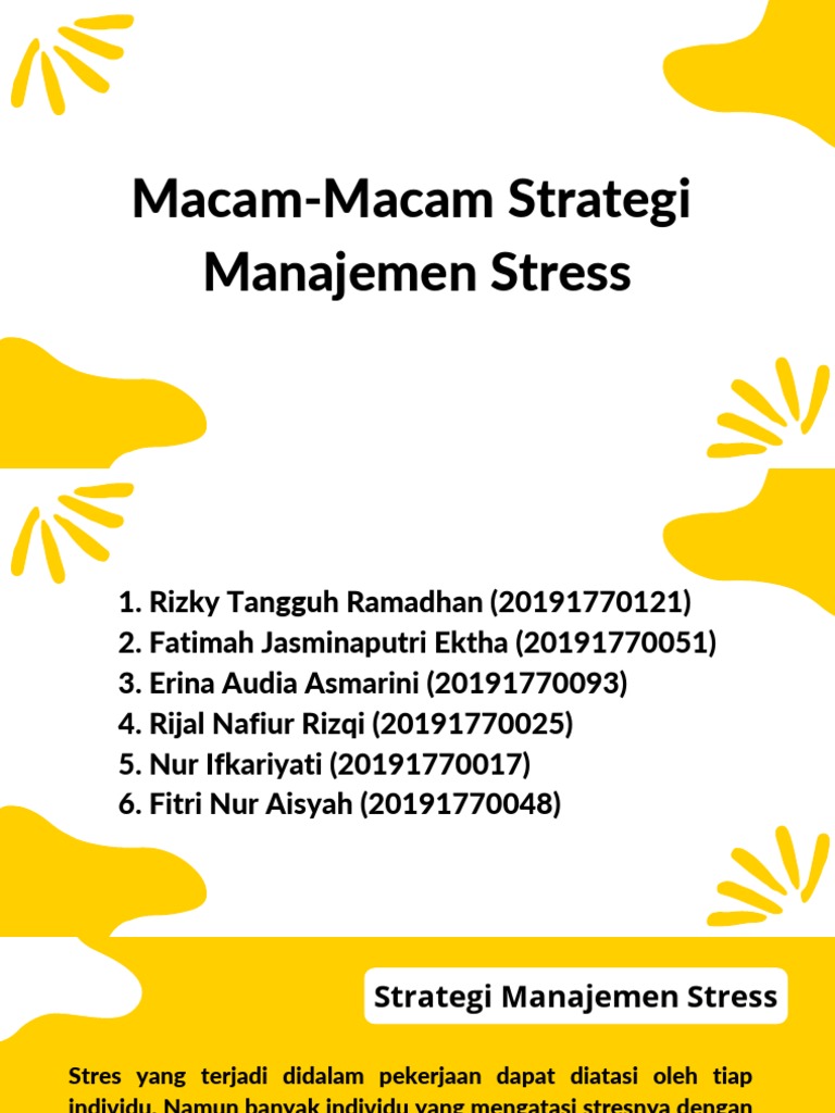 Strategi Efektif Atasi Stres Kerja | PDF