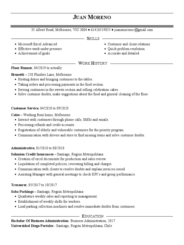 Resume Juan Moreno | PDF