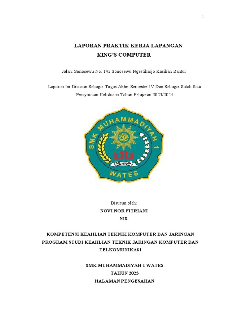 Laporan PKL King's Computer Novi 12tkj | PDF