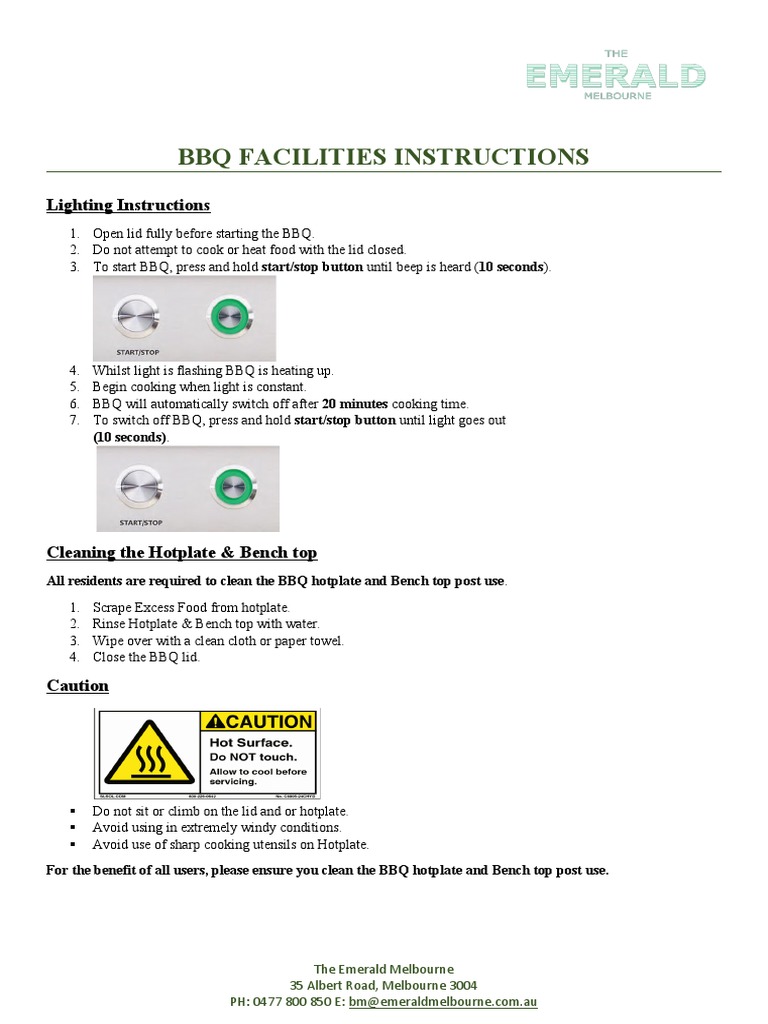 EMERALD BBQ Rules of Use | PDF