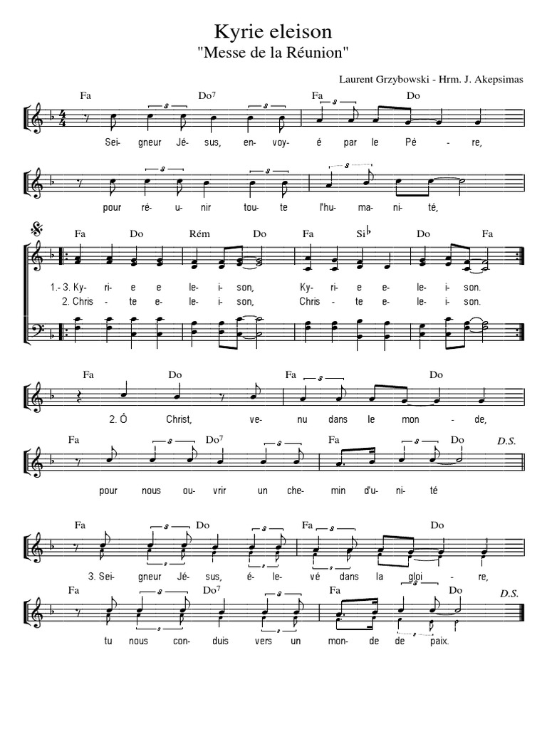 Messe Reunion Kyrie | PDF