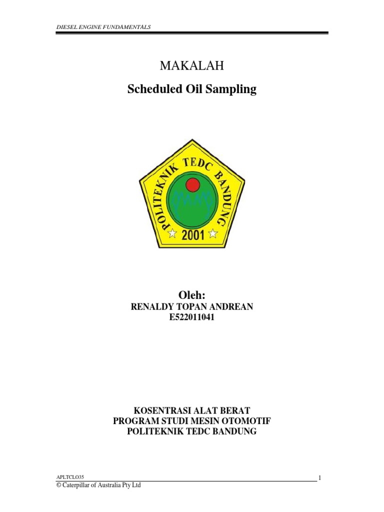 Scheduled Oil Sampling for Diesel Engines | PDF