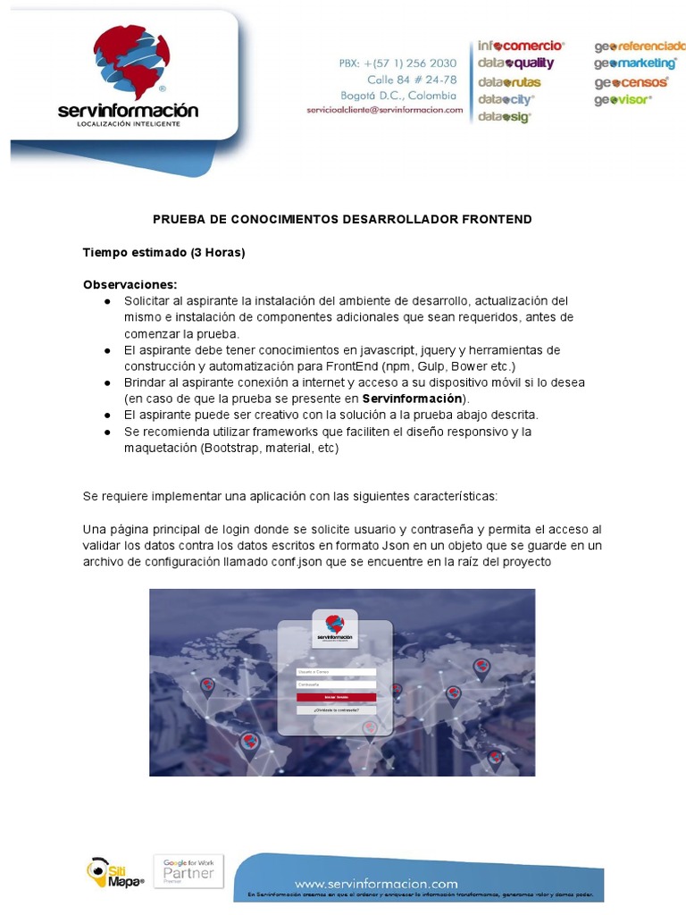 Prueba Javascript | Descargar gratis PDF | Script Java | Json