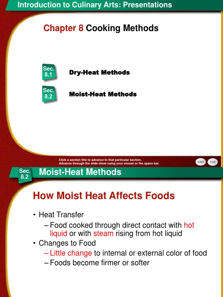 Week07 - Moist-Heat Cooking, Fish and Shellfish | PDF