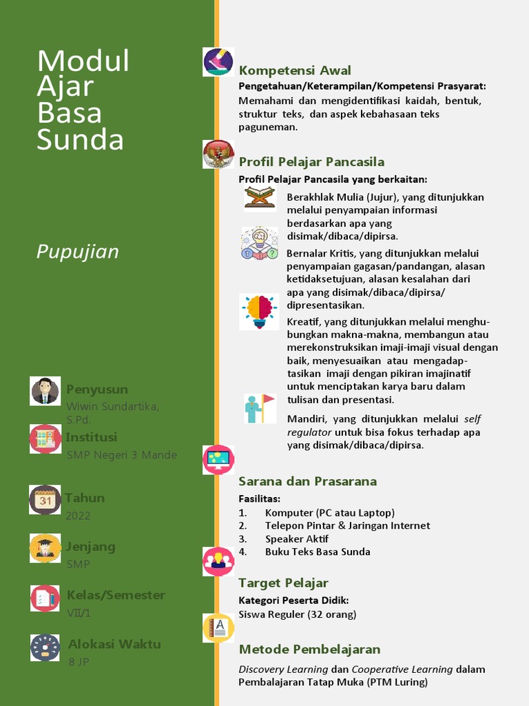 modul ajar bahasa sunda | PDF