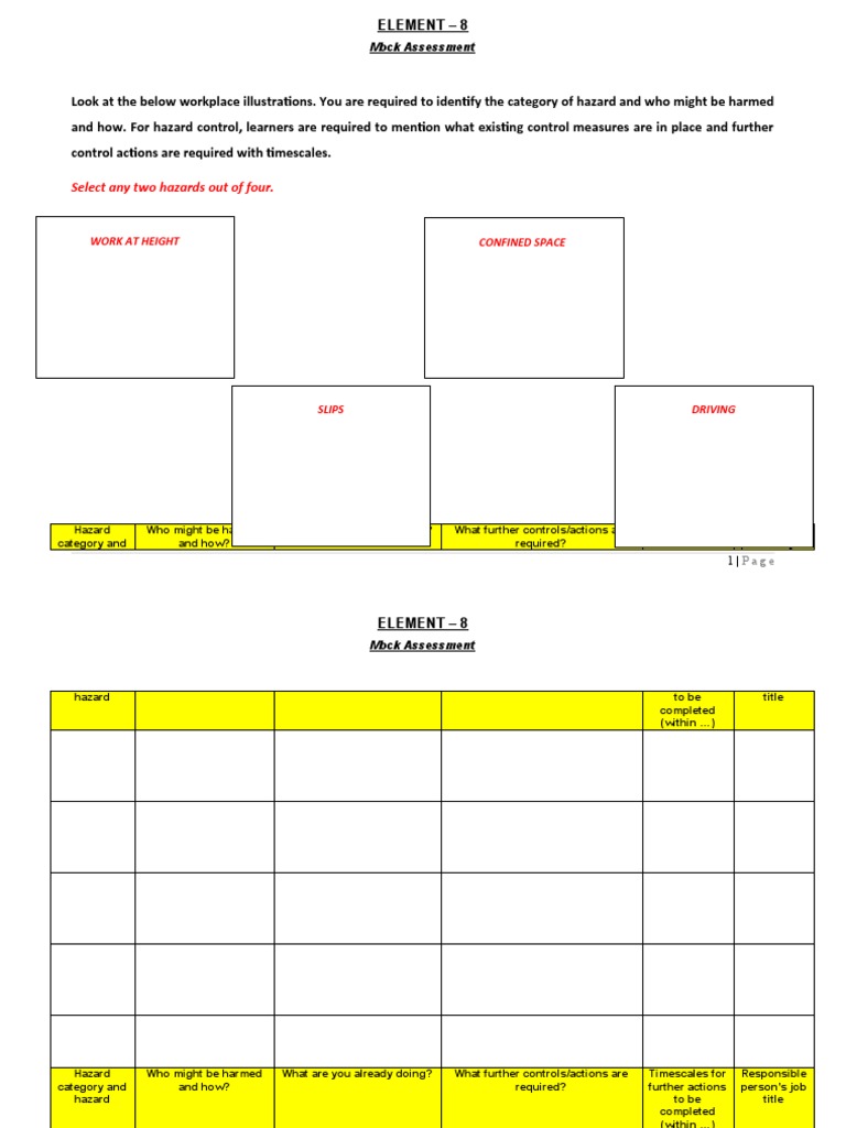 IG2 - Element 8 - Mock Assessment | PDF