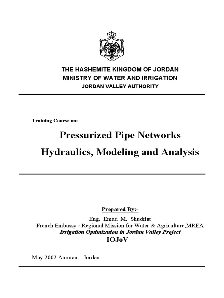 Pressurized Pipe Networks Hydraulics and Modeling and Analysis | PDF ...