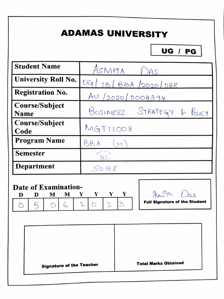 Paper BBA Assignment | PDF