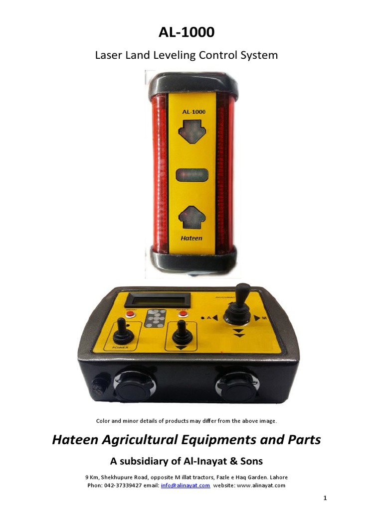 AL1000 Laser Land Leveler | PDF