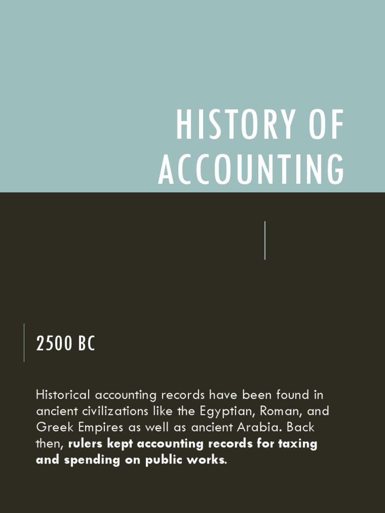 History of Accounting | PDF