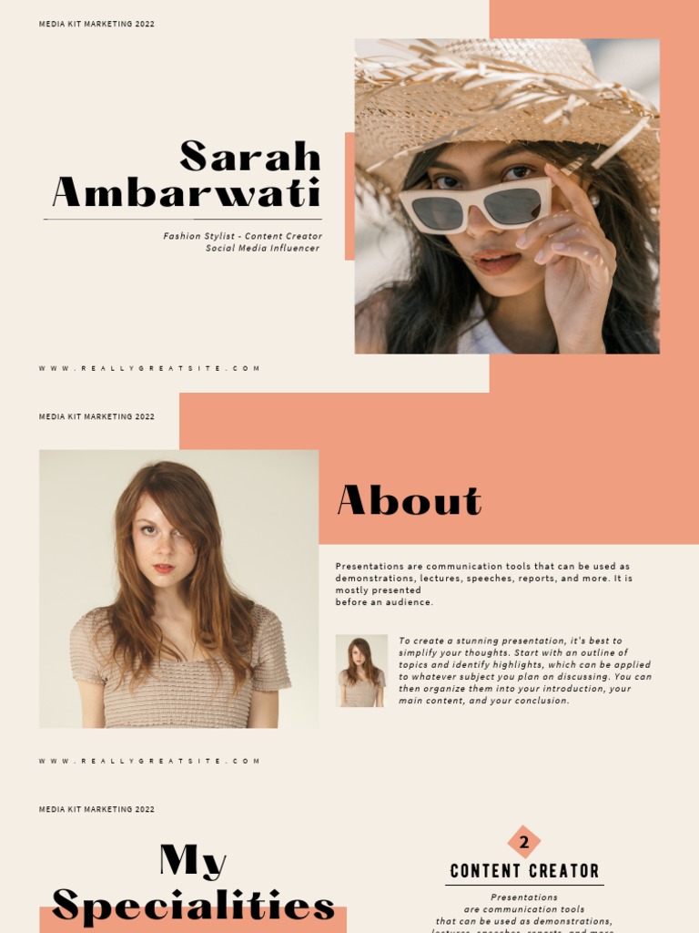 Clean And Minimalist Media Kit Marketing Presentation Pdf Social