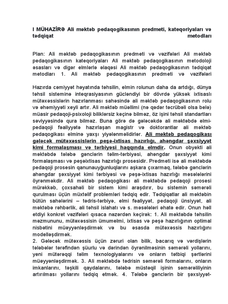 1 Müh - Pedaqogika | PDF