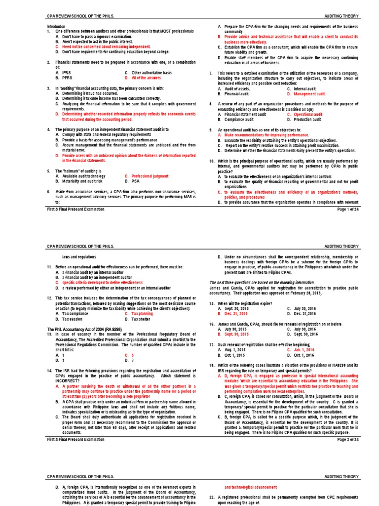 RESA at 1510 1st Final Preboard 191x | PDF | Financial Audit | Audit