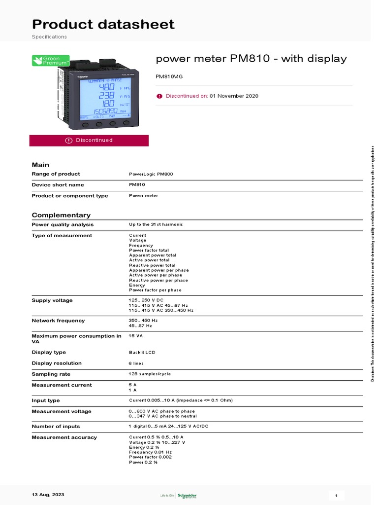 PowerLogic PM800 Series - PM810MG | PDF | Technology & Engineering