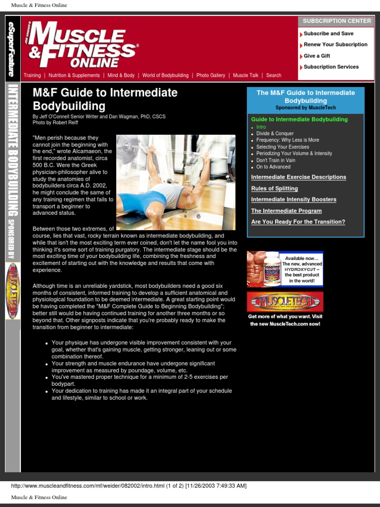 Guide To Inter Midi Ate Bodybuilding | PDF | Musculoskeletal System ...