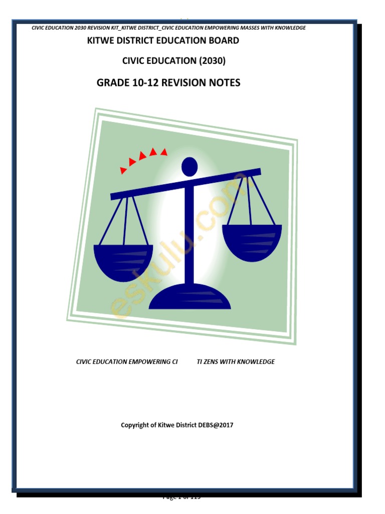 Grade 10 To 12 Civic Education Pamphlet | PDF | Social Science
