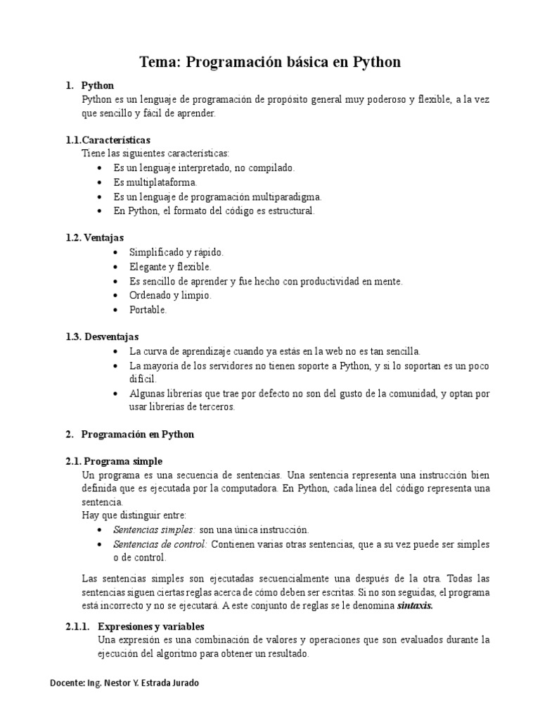 Tema Programación Pyhton Pdf Python Lenguaje De Programación Programación 