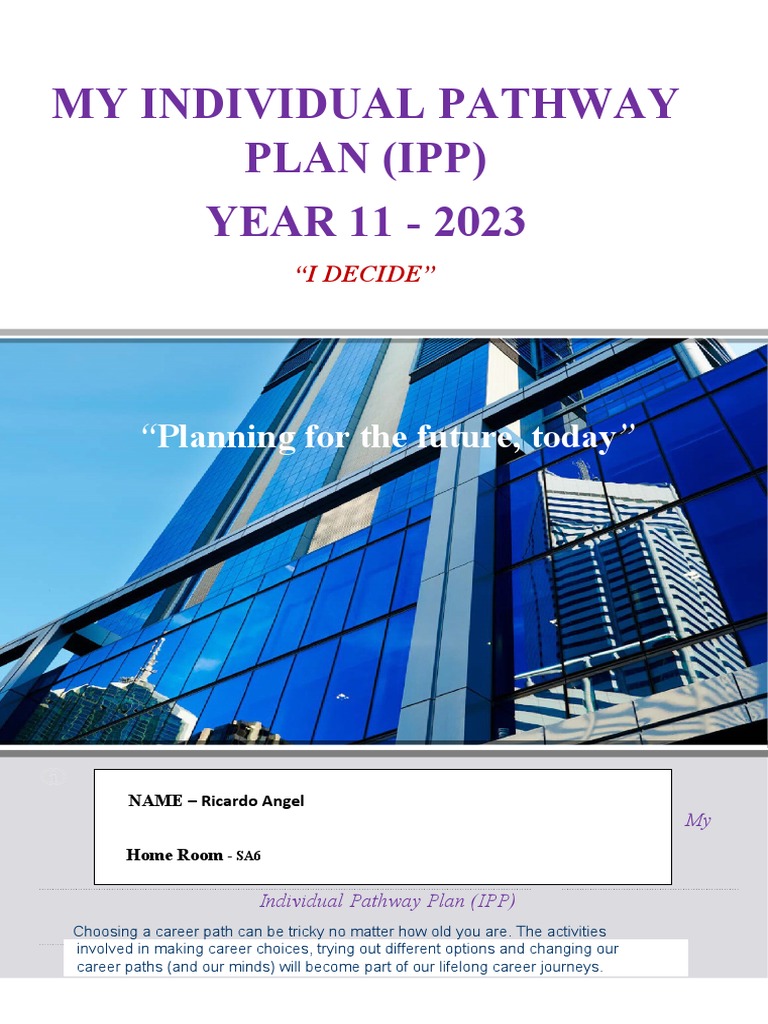 2023 yr 11- my individual pathway plan ipp copy | PDF