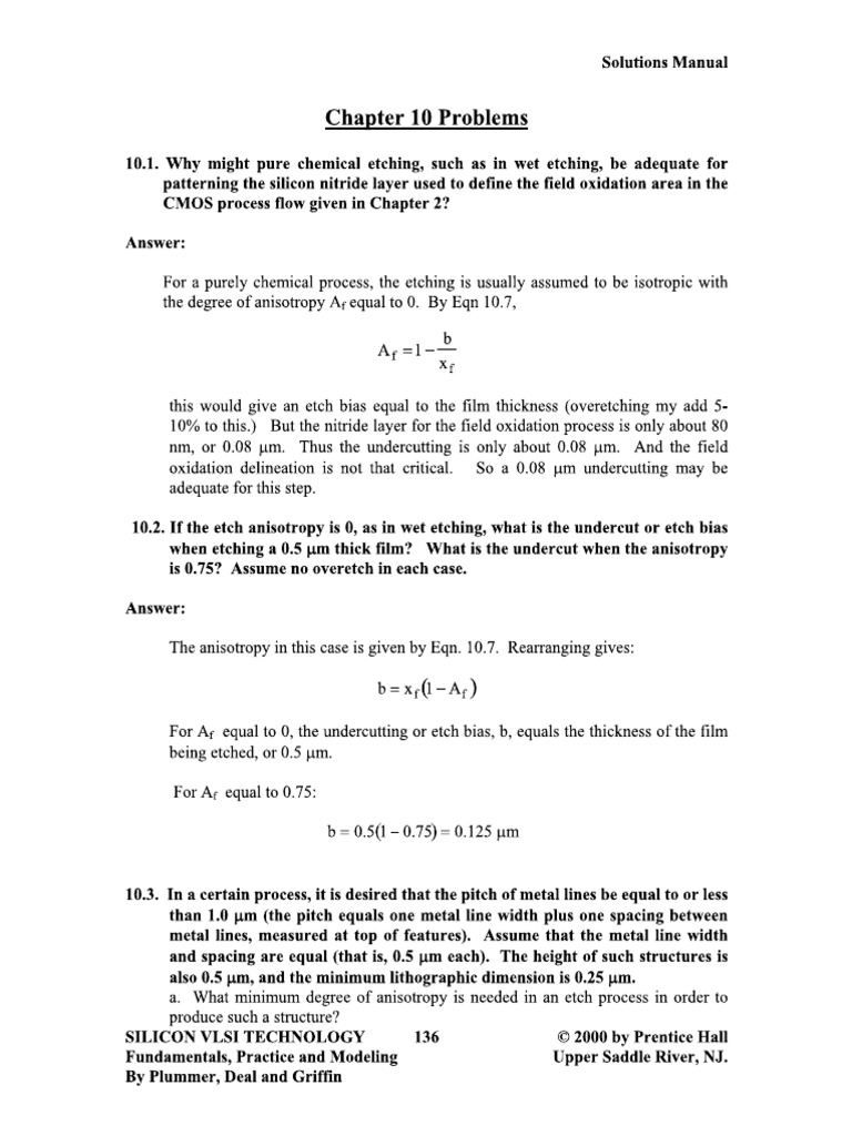 Etching Problems | PDF