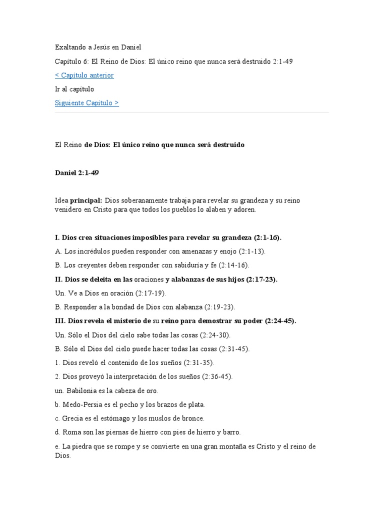Daniel 2 | PDF | Daniel (figura bíblica) | Dios