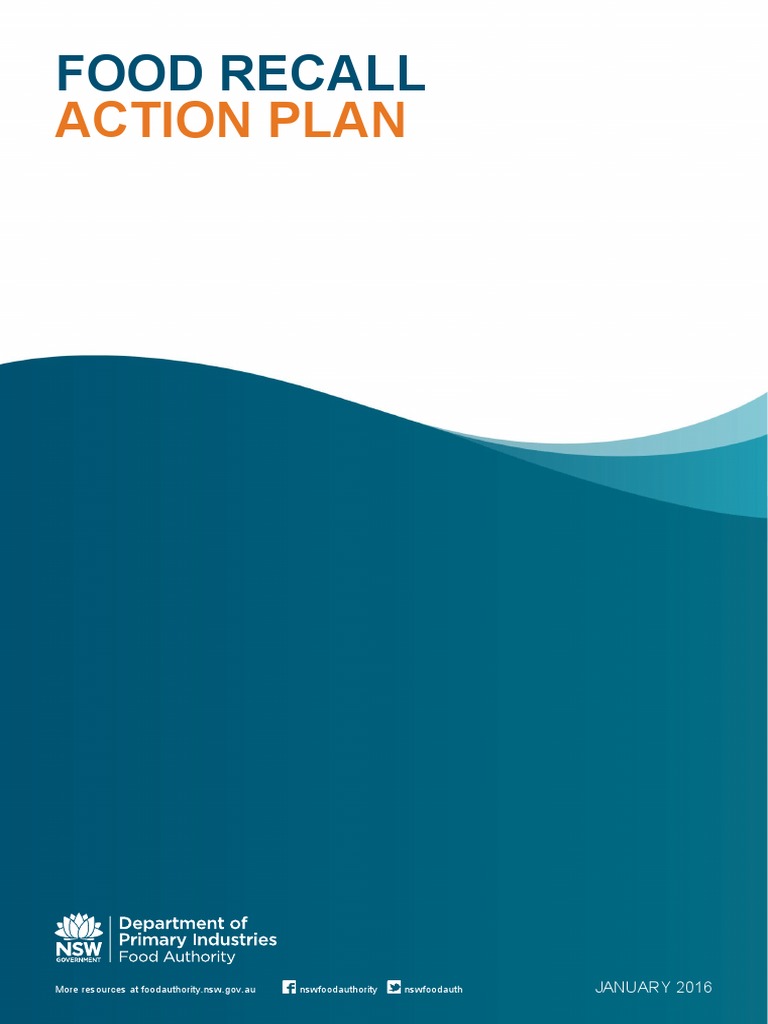 SITXFSA008 Student Assessment Task 3 Food Recall Plan v1.0 | PDF | Food ...