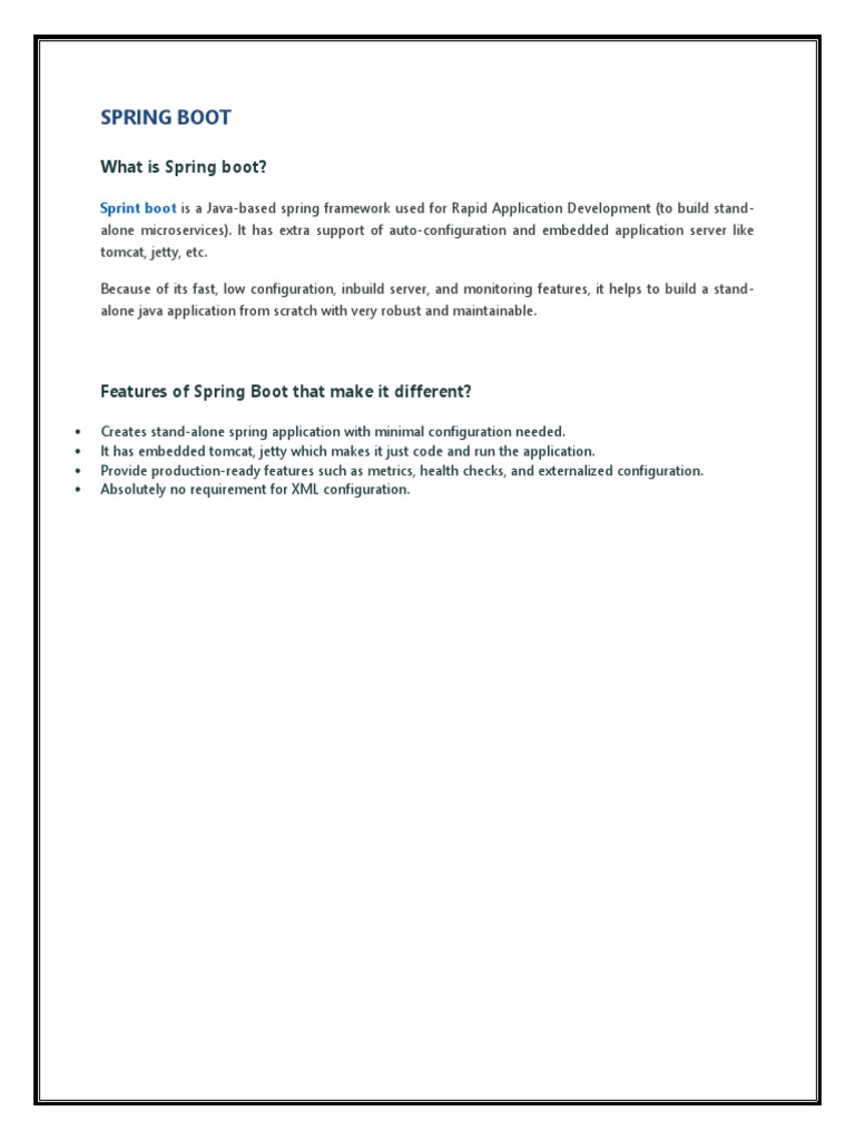Java Springboot Developer | PDF | Spring Framework | Web Server Java Springboot Developer | PDF | Spring Framework | Web Server