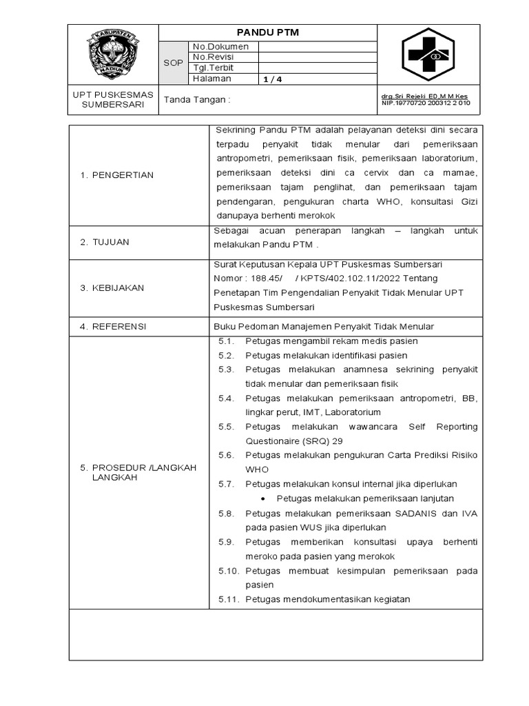 Sop Pandu PTM | PDF | Pengembangan Diri | Sains & Matematika