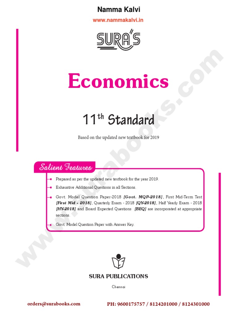 Namma Kalvi 11th Economics Chapter 12 and 3 Sura Guide em 214735 | PDF | Economics | Goods